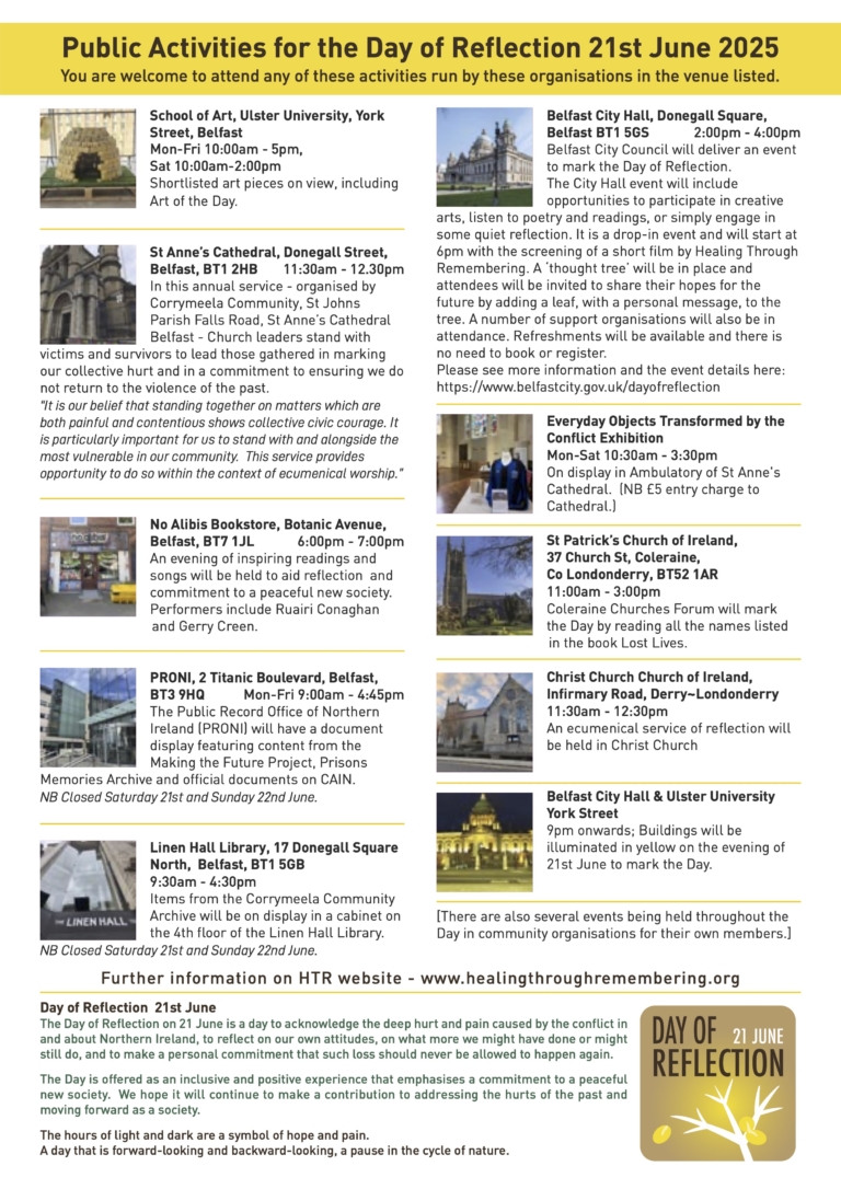 Annual Day of Reflection – Healing Through Remembering